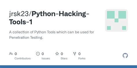 GitHub Jrsk Python Hacking Tools A Collection Of Python Tools Which Can Be Used For