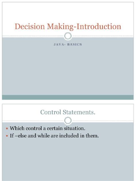 Decision Making In Java Pdf