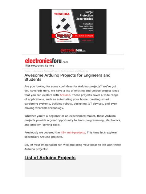 25 Creative Arduino Projects And Ideas For Engineers Pdf Home Automation Microcontroller