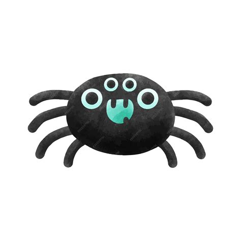 Premium Vector Spider Halloween Party Watercolor Element Trick Or Treating Isolated On White