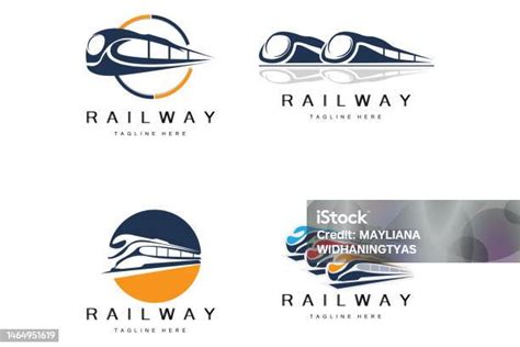 기차 로고 디자인 빠른 기차 트랙 벡터 빠른 운송 차량 그림 디자인 적합 기관차 철도 회사 육상 운송 및 빠른 배달 0명에 대한 스톡 벡터 아트 및 기타 이미지 Istock