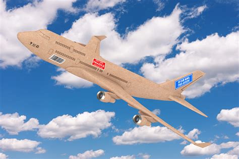 판지 소포 상자로 상업 산업화물 배달 제트 비행기 3d 렌더링 개념에 대한 스톡 사진 및 기타 이미지 개념 디지털 생성 이미지 바람 Istock