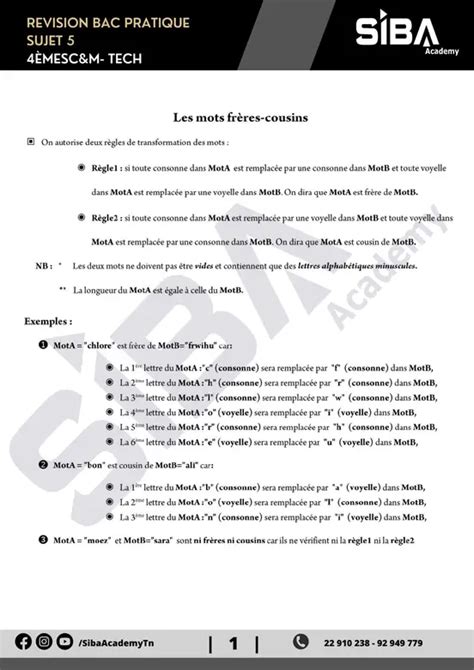 Bac Technique Informatique Révision Bac Pratique Sujet 5 Avec Correction