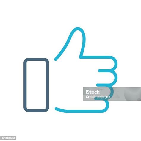 엄지 손가락 처럼 라인 아이콘 벡터 스톡 일러스트레이션 1에 대한 스톡 벡터 아트 및 기타 이미지 1 1위 검은색