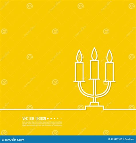 Burning Candle In A Candlestick Stock Vector Illustration Of Relax