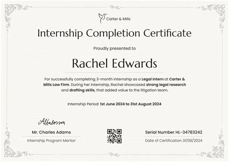 Internship Certificate Templates Free To Customize And Download