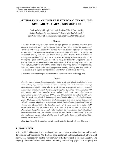 pdf authorship analysis in electronic texts using similarity
