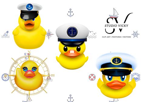 Cruise Duck Clipart Png Svg  Pdf Bundle Etsy