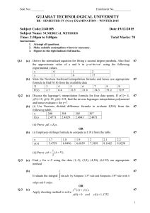 Numerical Methods