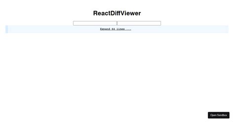 React Diff Viewer Example Codesandbox