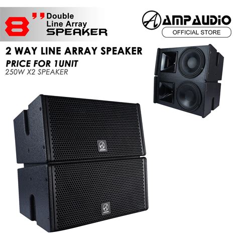 AmpAudio Double Line Array Speaker Passive Line Array 8 Inch 250W X2 Shopee Malaysia