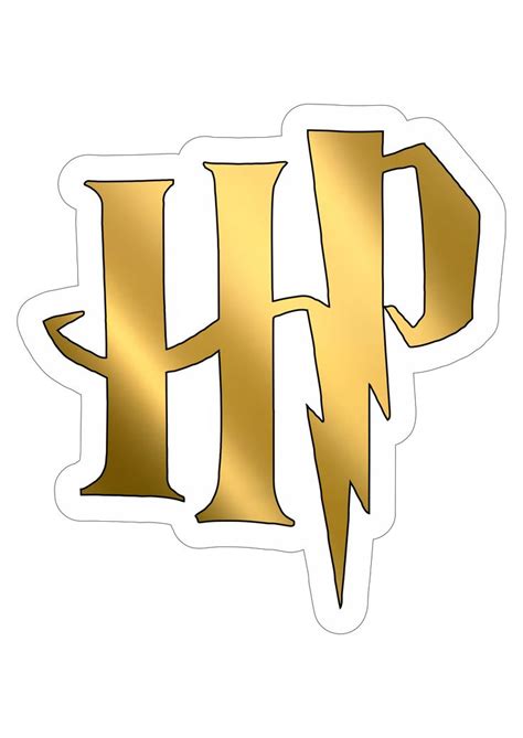 The Harry Potter Logo Is Shown In Gold