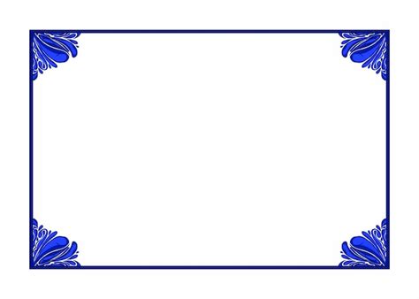 Premium Vector Blue Ornament Frame Border Vector Design For Decorative Element
