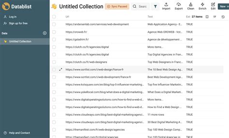 Extracy All Urls From A Webpage Datablist