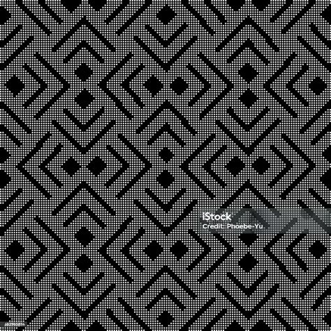 하프톤 라운드 검정색 이음새가 없는 배경 크로스 사각형 체크 기하학 검은색에 대한 스톡 벡터 아트 및 기타 이미지 검은색 곡선 그라데이션 Istock