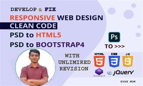 build responsive web with html css bootstrap and bug fixing by