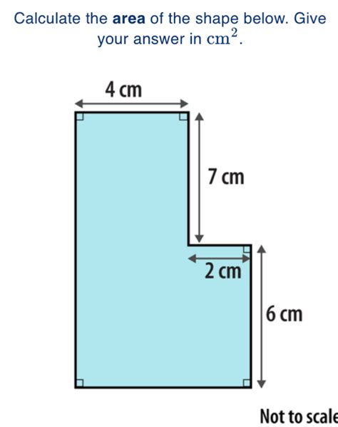 Solved Calculate The Area Of The Shape Below Give Your Answer In Cm2