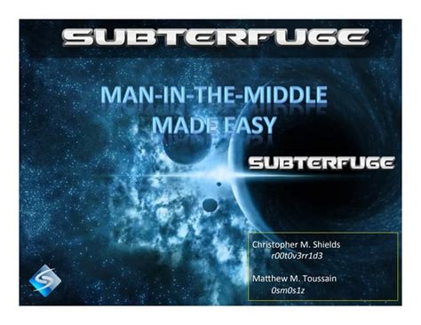 Defcon 2012 Subterfuge Automated Mitm Attacks Pdf