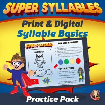 Learning The Six Syllable Types Packet Counting Syllables By Tammys Toolbox