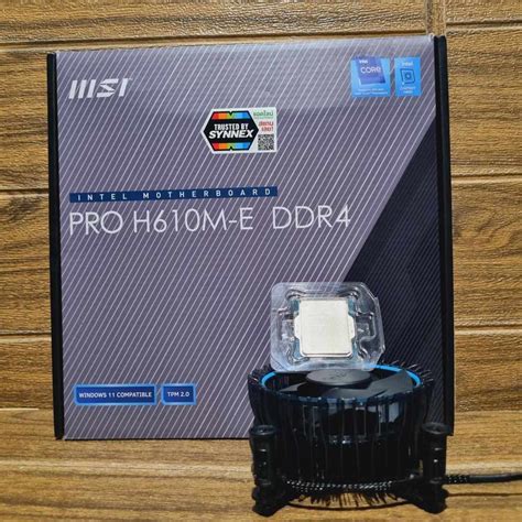 Cpu Intel Core I3 12100f 4c 8t Msi Pro H610m E Ddr4 Lga 1700 มือ2 สภาพดีใช้งานปกติ