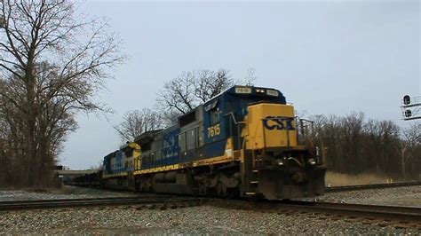 Csx Yn2 Standard Cab Dash 8 Pair Hit The Diamond While Heading South W