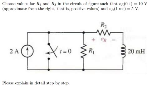 Solved Choose Values For R1 And R2 In The Circuit Of Figure Chegg Com