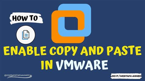How To Enable Copy And Paste Feature On Virtual Machine Vmware Youtube