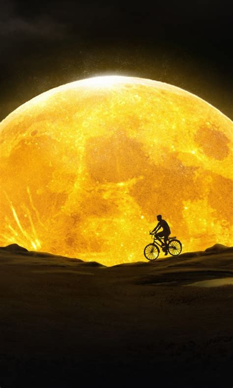 Bicycle Wallpaper 4k Dream Moon Night Silhouette