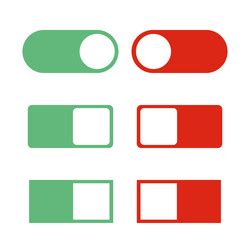 On Off Slider Mobile Ui Toggle Vector Images Over