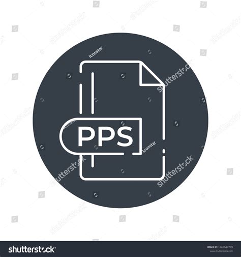 Pps File Format Icon Pps Extension Stock Vector Royalty Free