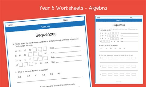 Year 6 Sequences Worksheets Ks2 Algebra Primary Maths