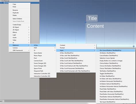 Unity UI UI Box RPG Editor ORK Framework