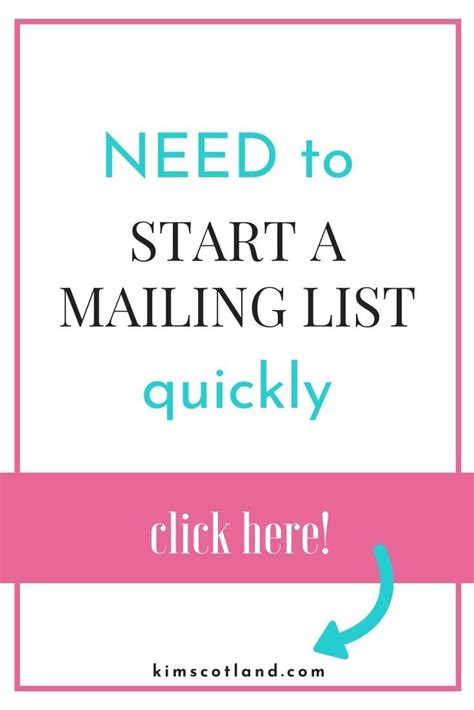 How To Create An Email List Quickly Kim Scotland
