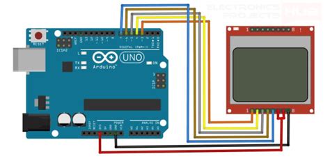 Interfacing Nokia 5110 Lcd Display With Arduino Electronics Projects Hub