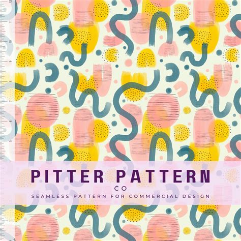 Retro Wiggles Abstract Seamless Pattern Fabric Design Sublimation Commercial Use Print