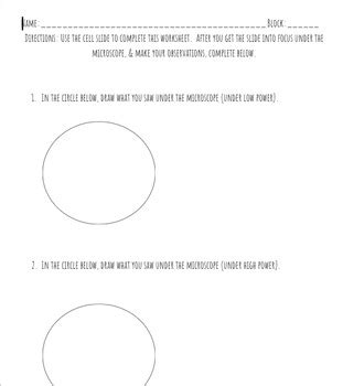 Cell Microscope Mini Lab By Miss Encardone S Science Lab TPT