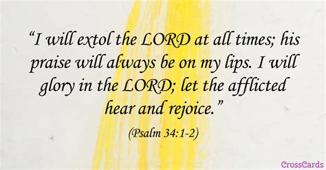 Psalm 34 Niv Bible I Will Extol The Lord At All Times His Praise