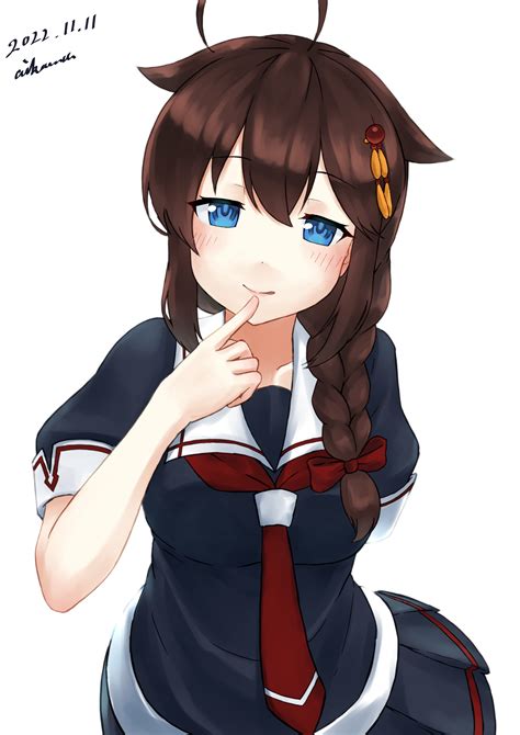 Shigure And Shigure Kai Ni Kantai Collection Drawn By Igarashi Whale Shark Sig Danbooru