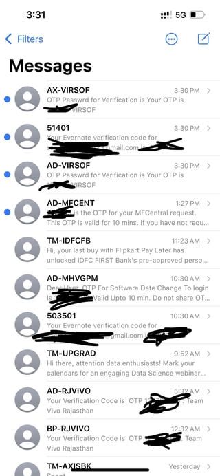 Receiving Multiple Otps From Different Contactsservices Rchennai