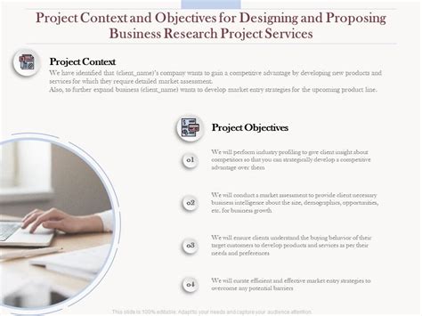 Project Context And Objectives For Designing And Proposing Business Research Project Services