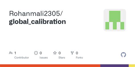 Github Rohanmali2305globalcalibration