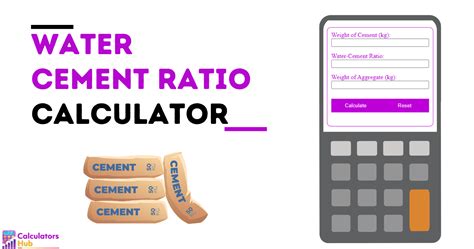 Water Cement Ratio Calculator Online