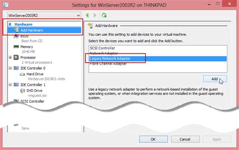 Connecting Windows Server 2003 Vm To External Network In Hyper V Sqlservercentral