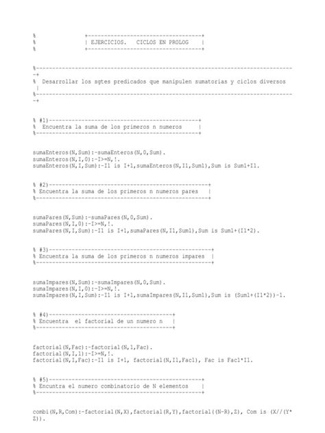 Ciclos En Prolog Programacion Logica Y Funcional Pdf Áreas De Informática Conceptos