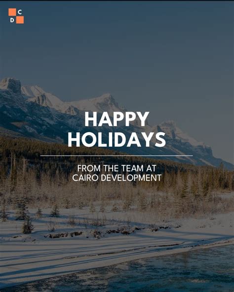 Cairo Development Ltd On Linkedin Wishing Everyone A Safe And Restful Holiday Season
