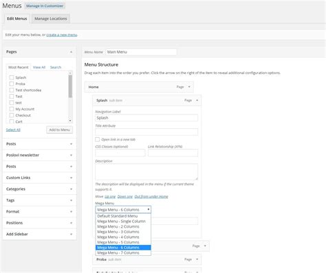 Custom Dropdown Field In Wordpress Menus Made By Denis