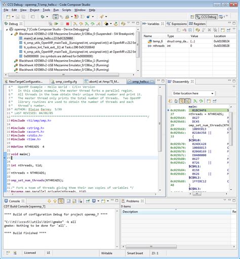 Openmp Hello World Tms320c6678 Questions Processors Forum