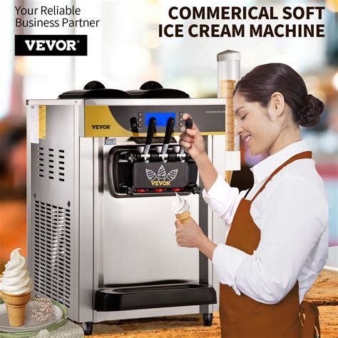 Vevor Commercial Ice Cream Maker 22 30lh Yield 2200w Countertop Soft