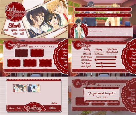 Visual Novel Interfaces Visual Novel Game Ui Design Novel Games