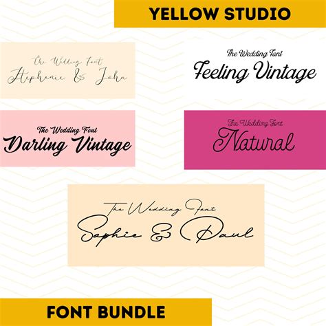 Calligraphy Font Bundle Wedding Font Bundle Handwritten Font Script Font Cricut Font